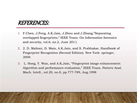 Separation Of Overlapped Fingerprints Ppt Pptx