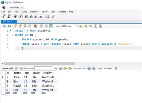 Sql Any Operator Syntax Examples