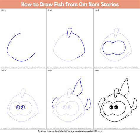 How To Draw Fish From Om Nom Stories Om Nom Stories Step By Step DrawingTutorials Com