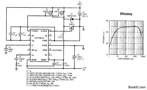 PERCENT EFFICIENT V INPUT V OUTPUT DC TO DC CONVERTER Basic Circuit Circuit Diagram