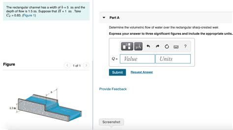 Solved The Rectangular Channel Has A Width Of B M And The Chegg