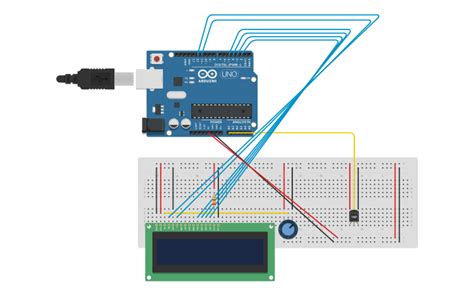 Circuit Design Temperatuur Meter Tinkercad