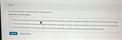 solved part dhow does transcription termination differ for