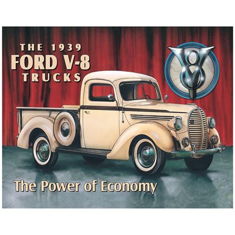 Ford Pick Up 1939 Metallskilt Retronorgeno