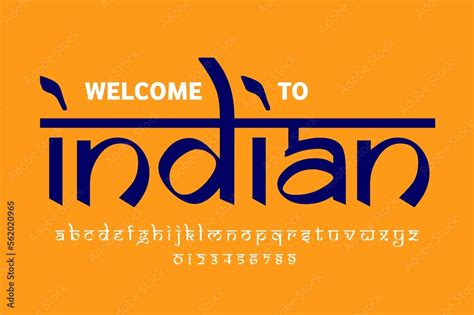 Indian Style Latin Font Design Devanagari Inspired Alphabet Letters