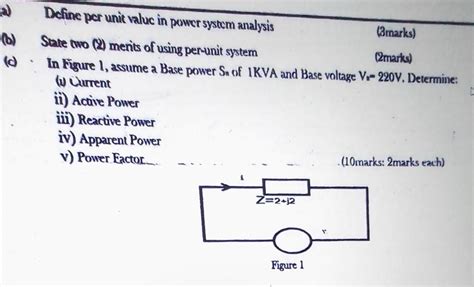 [solved] Define Per Unit Valuc In Power System Analys