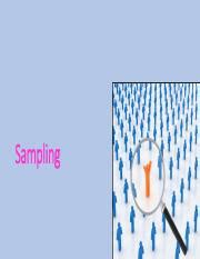 Session 7 Sampling Pdf Sampling Which Step Of The Marketing Research Process Is It In Step 1