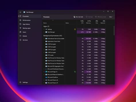Closer Look At Windows 11s Upcoming Task Manager With Colours Dark Mode