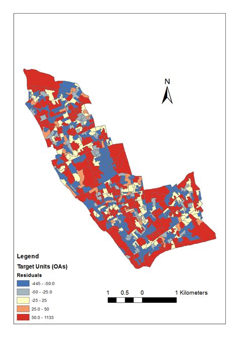 13 Residual Map Of Areal Weighting Method Obtained Population Download Scientific Diagram