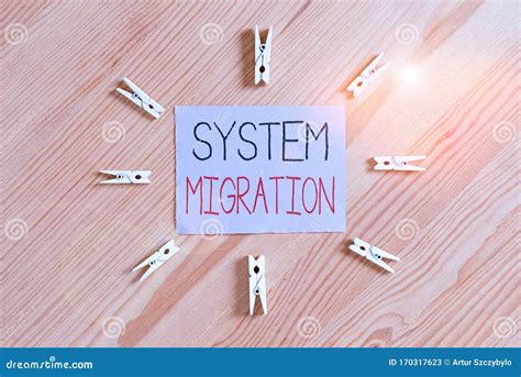 Handwriting Text System Migration Concept Meaning Moving From The Use