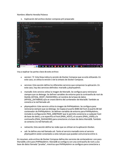 Explicacion Del Archivo Docker Compose Pdf