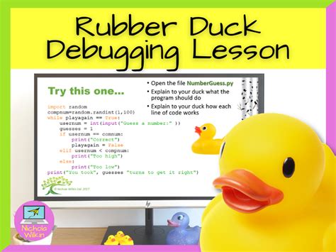 rubber duck debugging lesson teaching resources