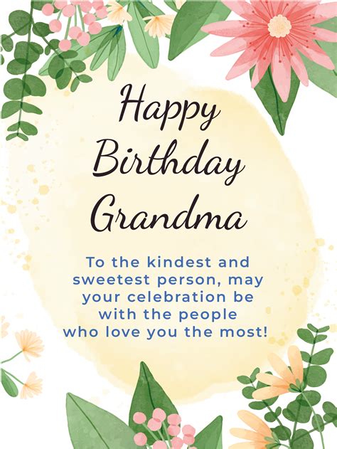 Happy Birthday Grandma Cards
