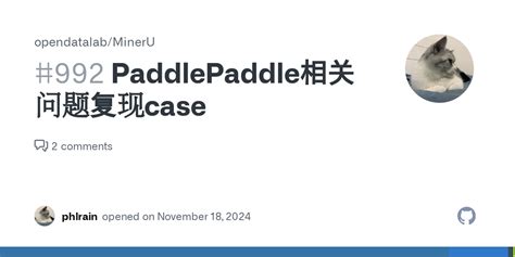 PaddlePaddle相关问题复现case Issue opendatalab MinerU GitHub