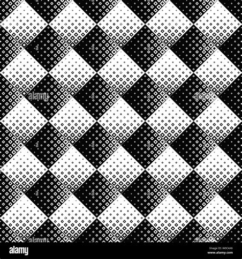 Seamless Geometrical Square Pattern Background Abstract Black And White Vector Graphic Design