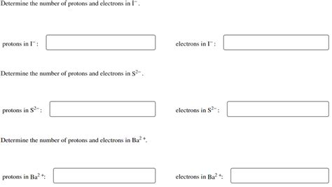 Solved Determine The Number Of Protons And Electrons In I Chegg Com
