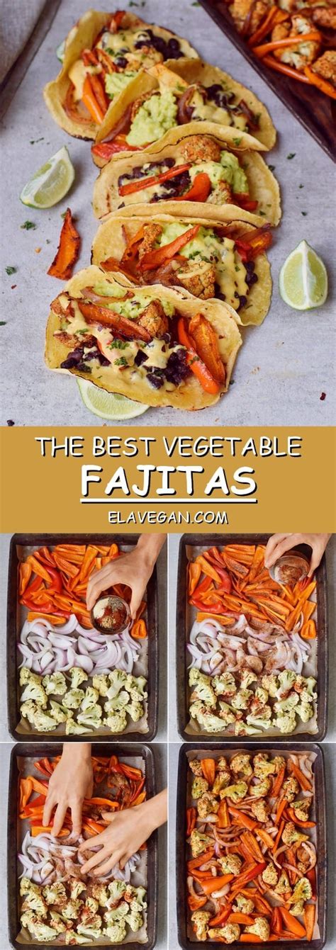Oven Roasted Vegetable Fajitas Vegan Recipe Elavegan