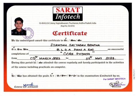 Syamtan Sai Yadav Bontha On Linkedin Over The Moon To Share That I Have Successfully Completed
