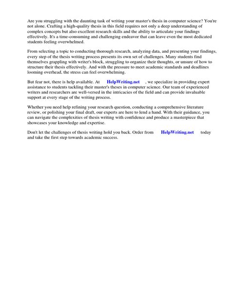 Master Thesis Example Computer Science Pdf Thesis Computer Science