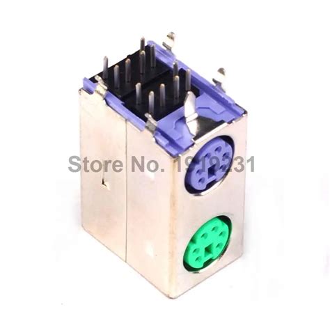 10pcs Ps2 Double Socket Ps2 Socket Keyboard And Mouse Socket Ps2 Double