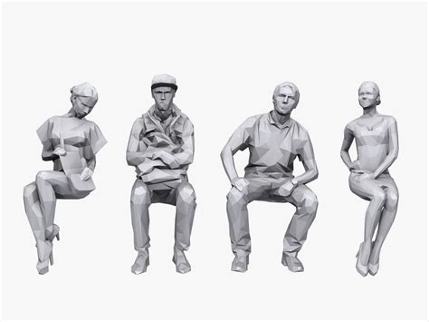 sitting people 3d models download free3d
