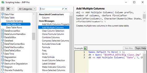 Solved How Do I Complete The Insert Column With Jsl Jmp User Community