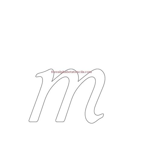 Cursive Letter M Stencil Letter Format