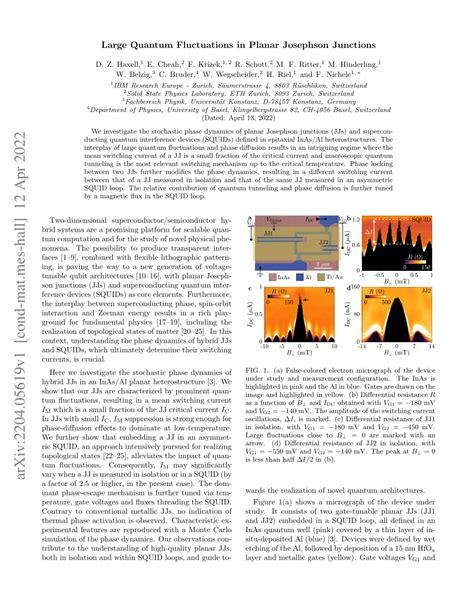 Pdf Large Quantum Fluctuations In Planar Josephson Junctions