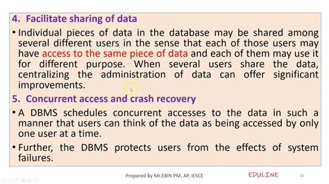Module 1 Topic 2 Advantage Of Dbms Schema And Instance Youtube