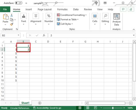 how to autofill cells in excel