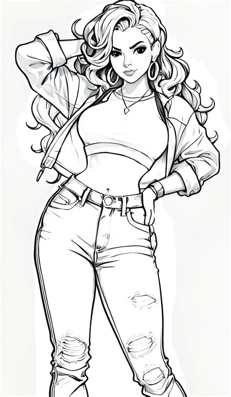 Alyssa Modern Adult Coloring Page Etsy