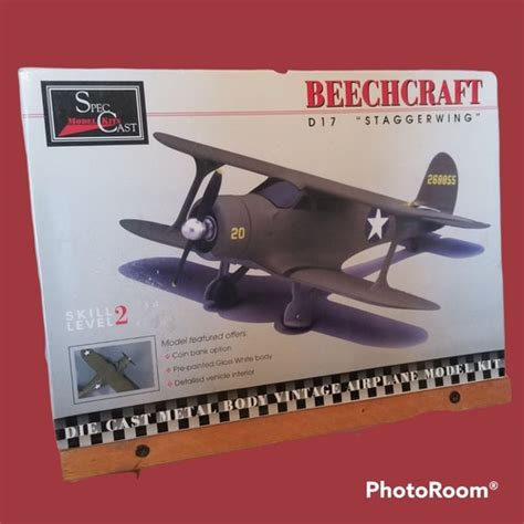 Nwt Beechcraft D17 Staggerwing Model Airplane Kit Ebay