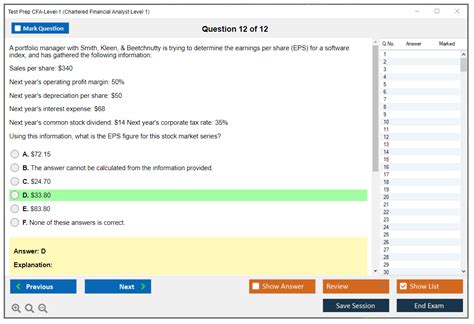 Updated Test Prep Cfa Level 1 Exam Prep Practice Test Engine And Pdf