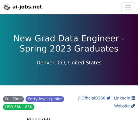 Hiring New Grad Data Engineer Spring 2023 Graduates In Denver Co United States Raimljobs