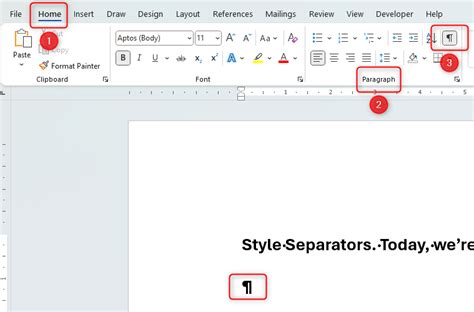 How To Use Style Separators In Microsoft Word