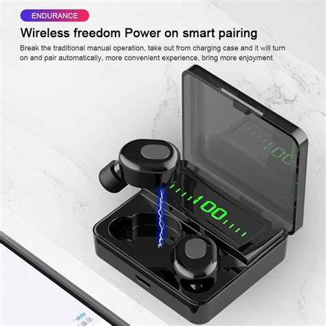 TWS Button Control Wireless Bluetooth 5 0 Earphone Hifi Bass Sports Handsfree Headset With Mic