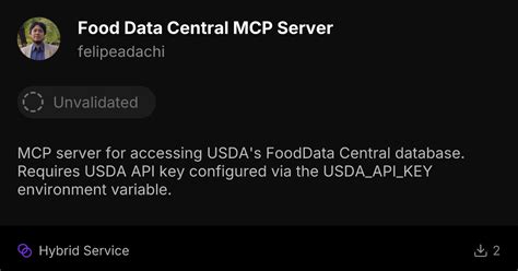 Food Data Central Mcp Server Mcp S Lobehub