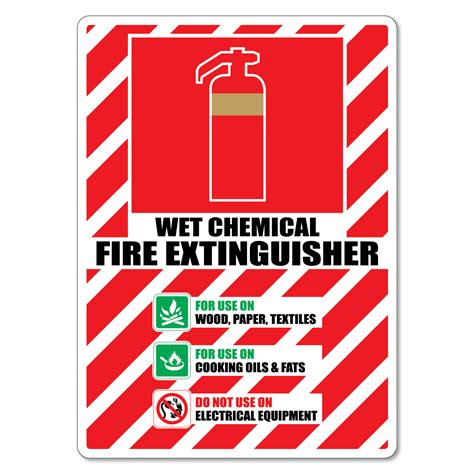 Fire Sign Wet Chemical Fire Extinguisher The Signmaker