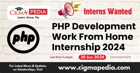 Php Development Work From Home Internship 2024 How To Apply For Internship Last Date To Apply