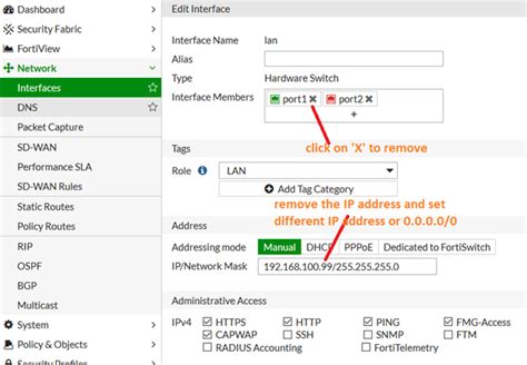 Technical Tip Set Up Hardware Switch Interface A Fortinet Community