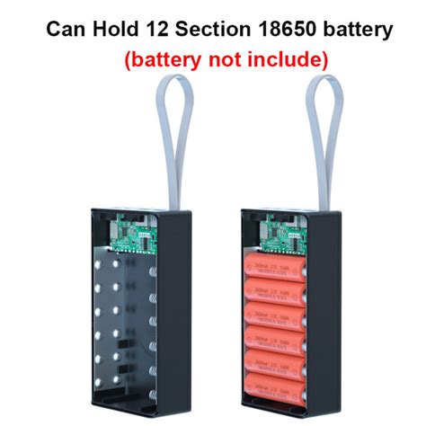กล่องเก็บแบตเตอรี่ฟรี12 18650 Pd Qc3 0 Usb 10w เคสชาร์จเร็ว Diy พาวเวอร์แบงค์18650กล่องใส่