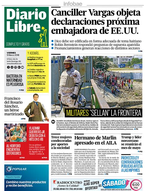 Diario Libre República Dominicana Viernes 09 De Marzo De 2018 Infobae