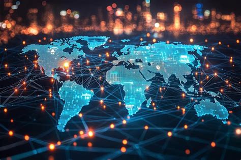 Global Digital Business Network Connection Illustration Created With Generative Ai Premium Ai