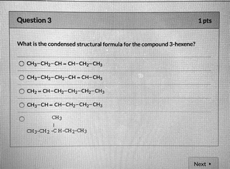 Hexene Structural Formula