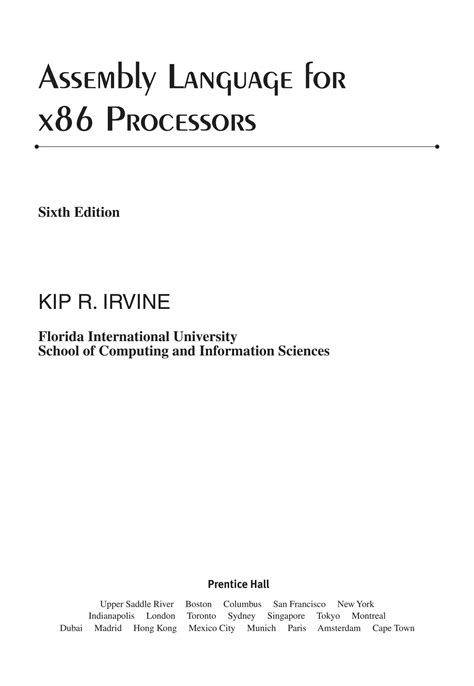 SOLUTION Kip R Irvine Assembly Language For X Processors Th Edition Studypool