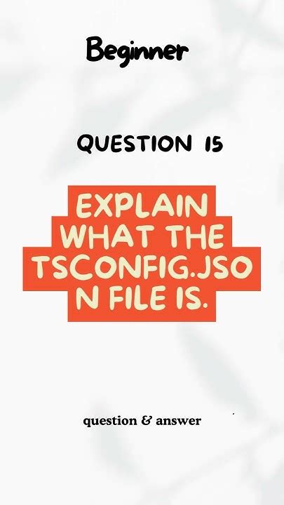explain what the tsconfig json file is in typescript shorts ytshorts codewithchitra youtube