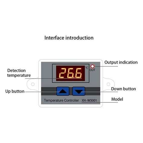 Digital Led Temperature Controller Modular Digital Thermostat Switch With Waterproof Probe