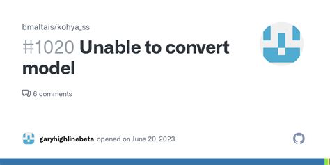 Unable To Convert Model · Issue 1020 · Bmaltaiskohyass · Github