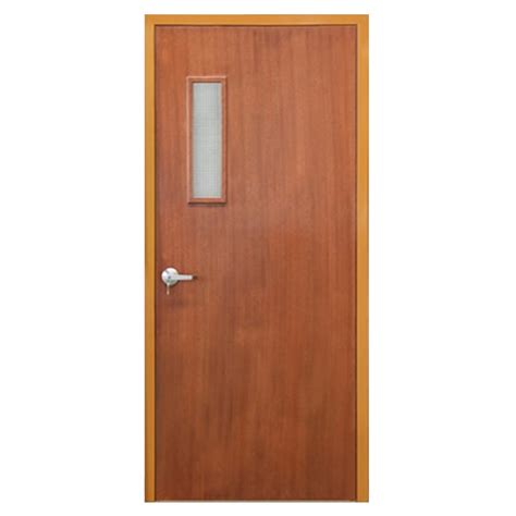 Fd60 Oak Veneer Primed Single External Flush Glazed Emergency Fire Exit