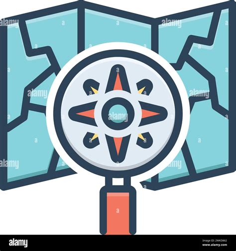 Icon For Exploring Map Stock Vector Image And Art Alamy